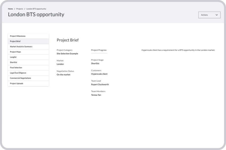 Streamlined Site Selector | DC Byte